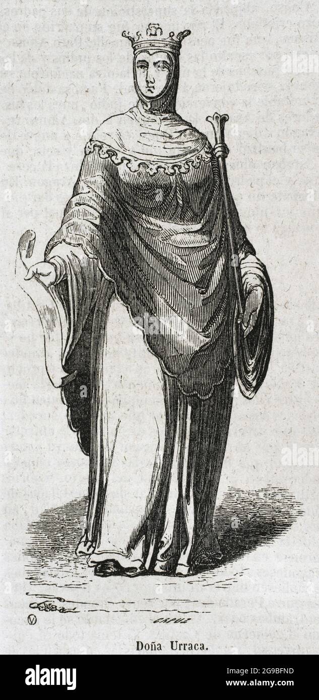Urraca of Leon (1081-1126) called the Reckless. Queen of Leon, Castile ...