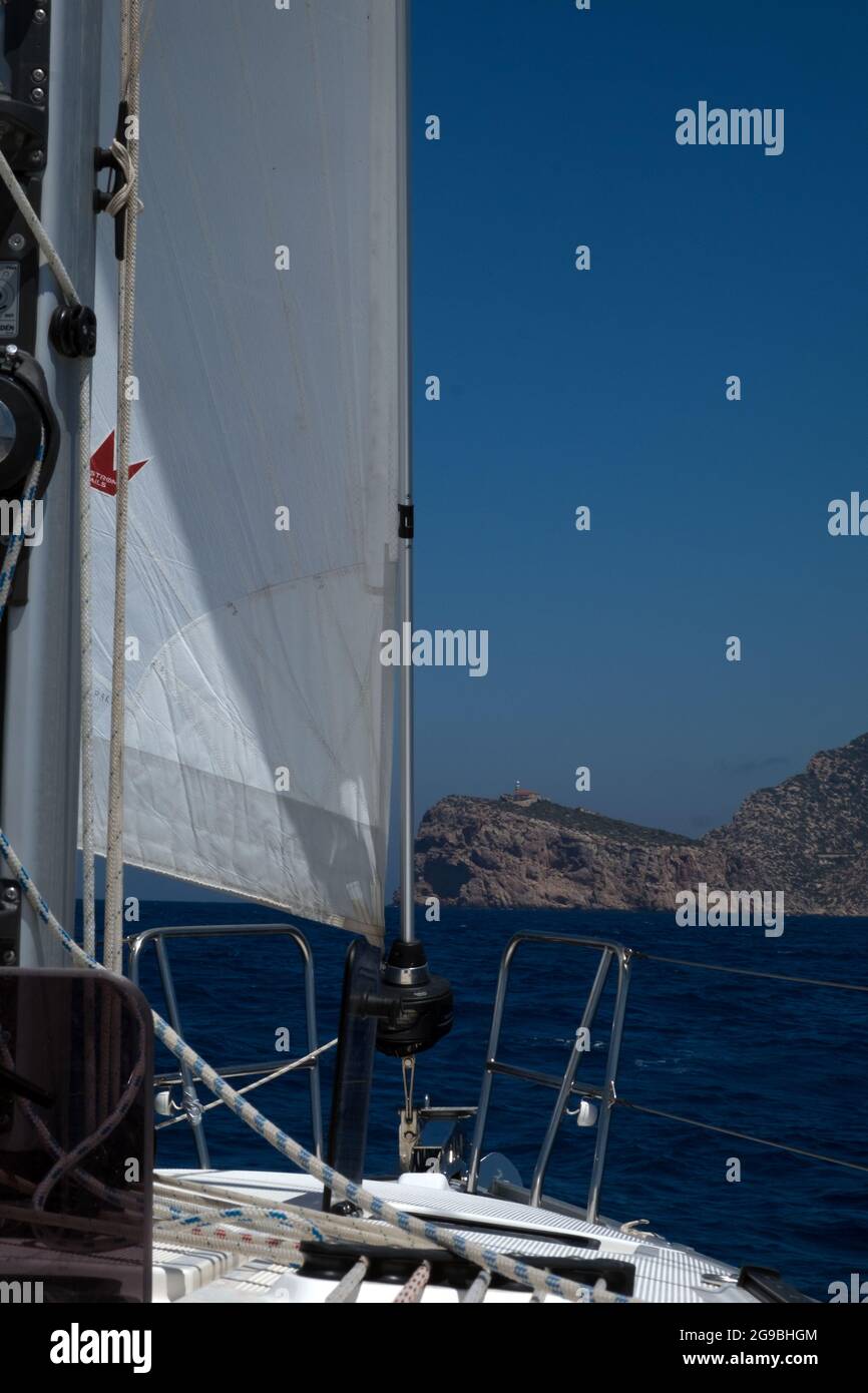 Sailing in Mallorca, Mallorca, Balearic Islands Stock Photo - Alamy