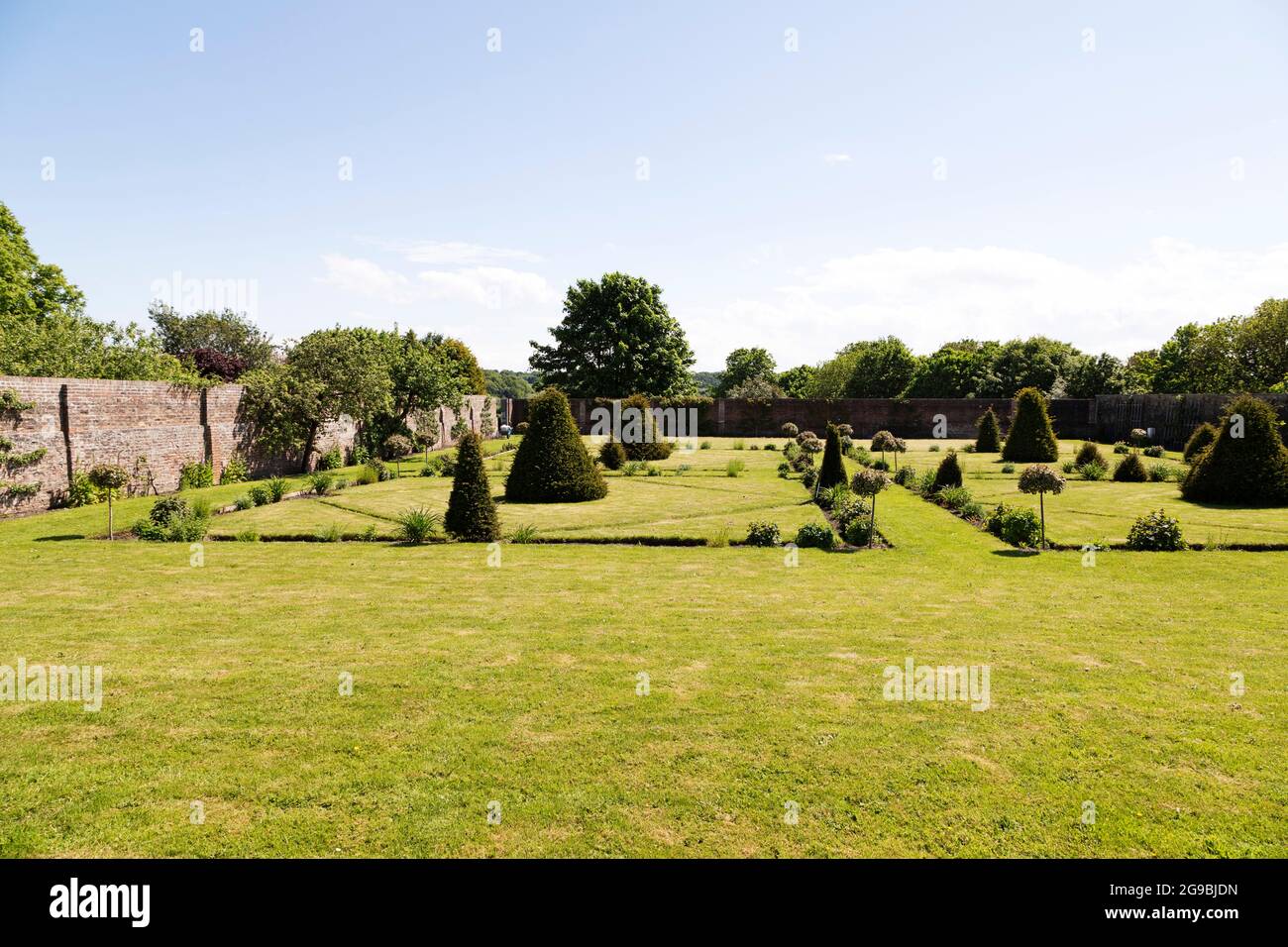 Old Durham Gardens in Durham City, England. The walled garden dates ...