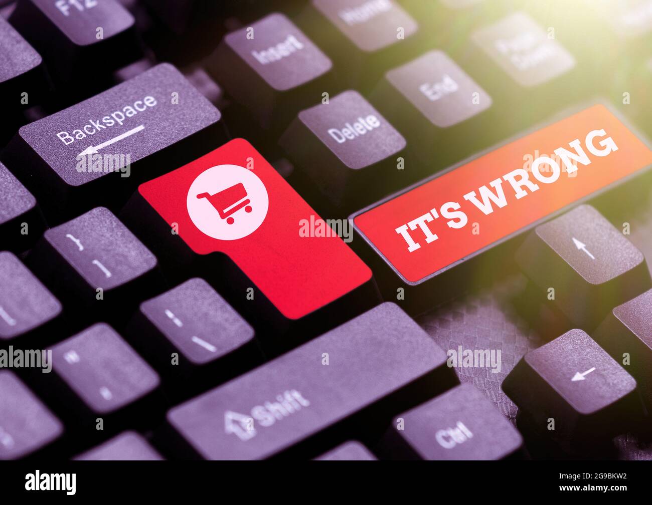 Text showing inspiration Its Wrong. Conceptual photo the reaction of ...