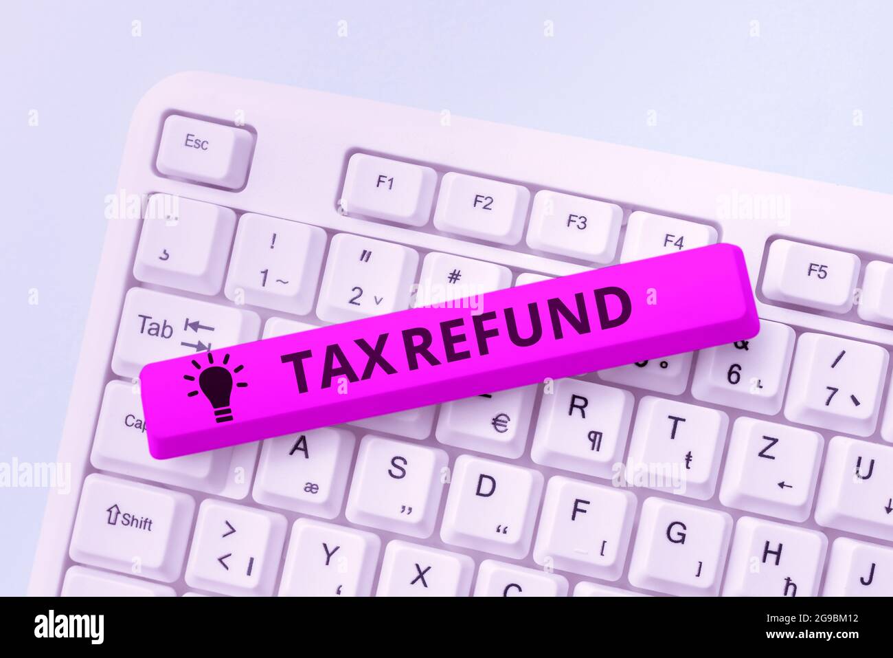 Conceptual caption Tax Refund. Business idea excess payment of paid ...