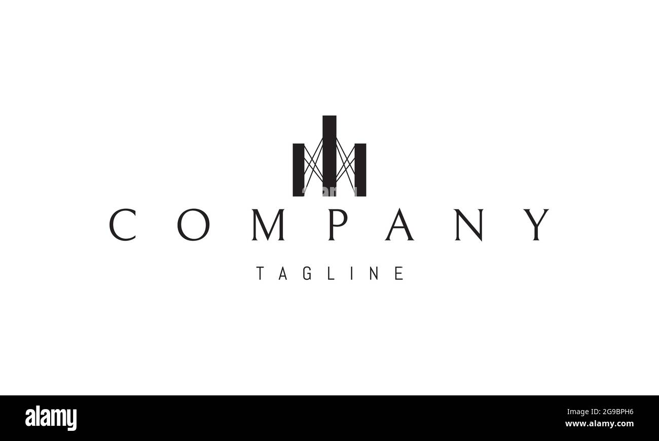 Vector logo on which an abstract image of the elements of the bridge in ...