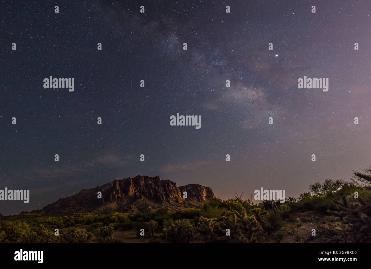 Milky Way and night skies in Arizona Stock Photo - Alamy