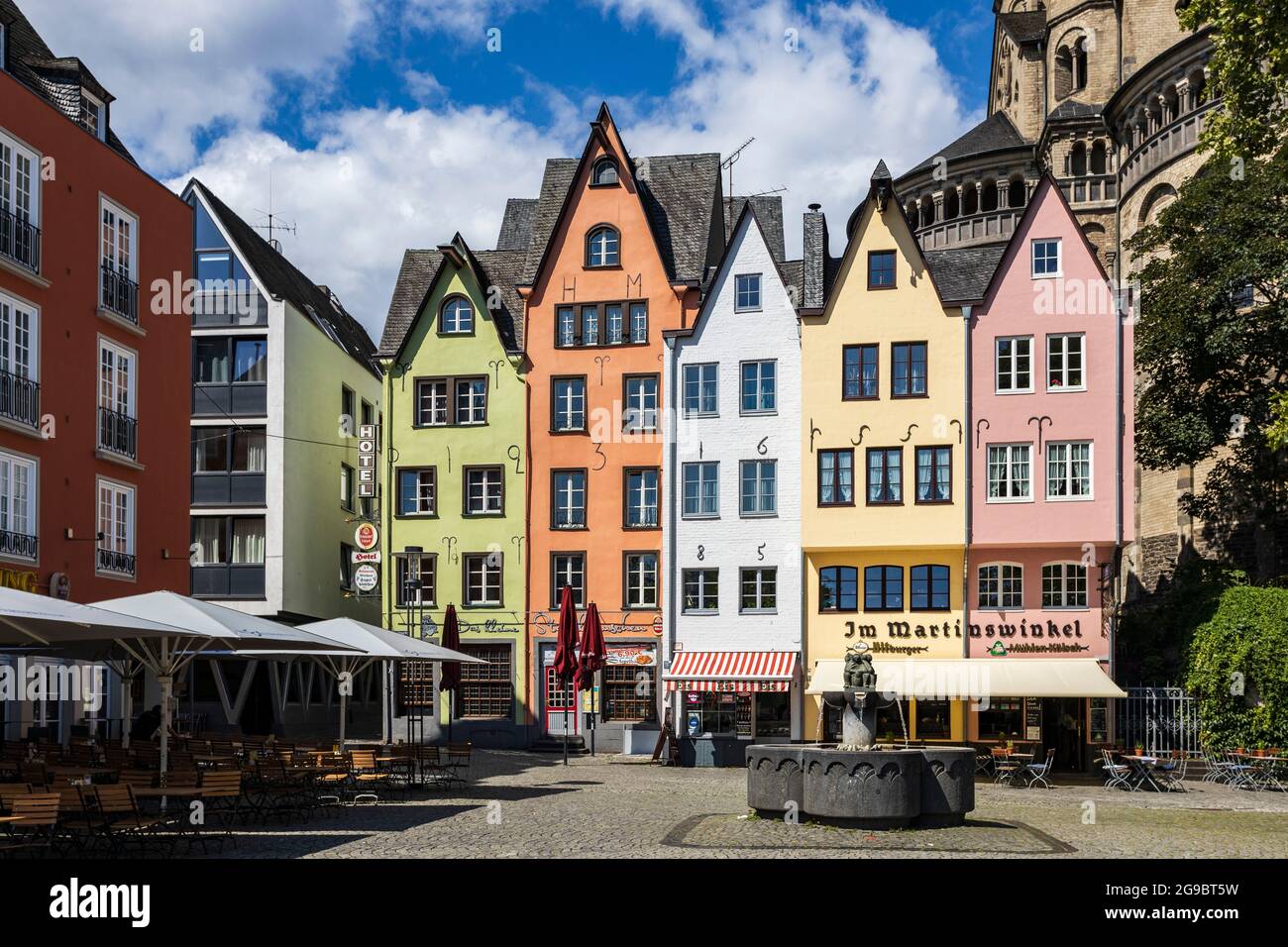 Historic buildings in the historic centre, old town, Cologne, North ...