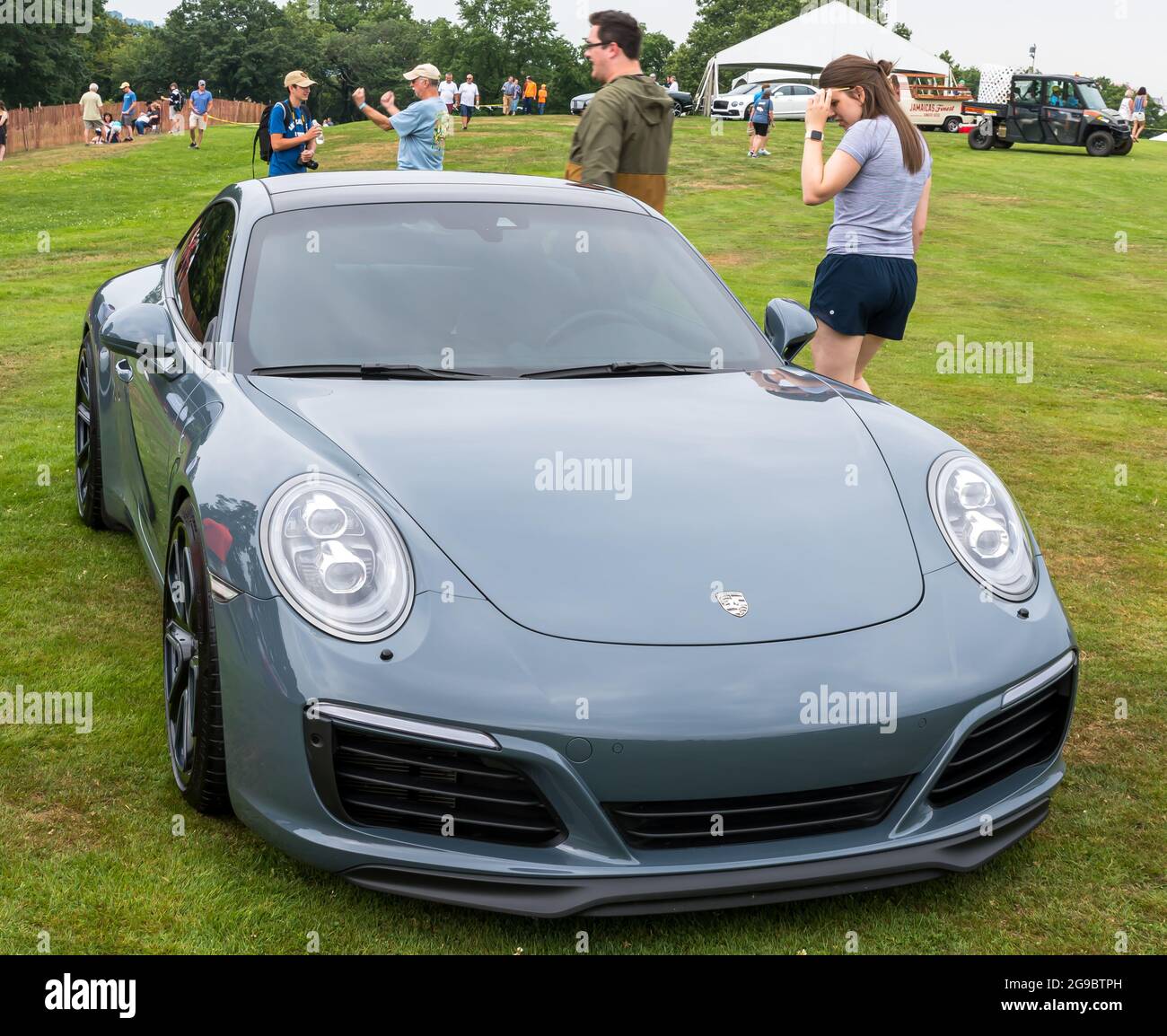A 2020 Porsche on display at the Pittsburgh Vintage Grand Prix and car ...