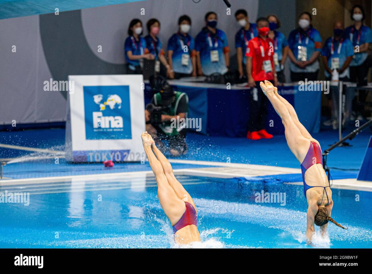 Tokyo, Japan. 25th July 2021. Olympic Games: Final diving synchronised ...
