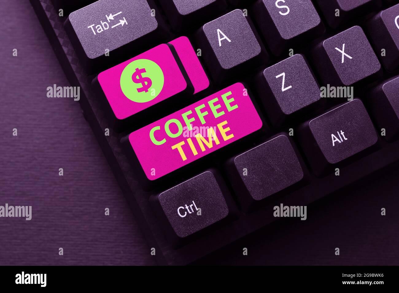 Writing displaying text Coffee Time. Internet Concept a chosen period ...