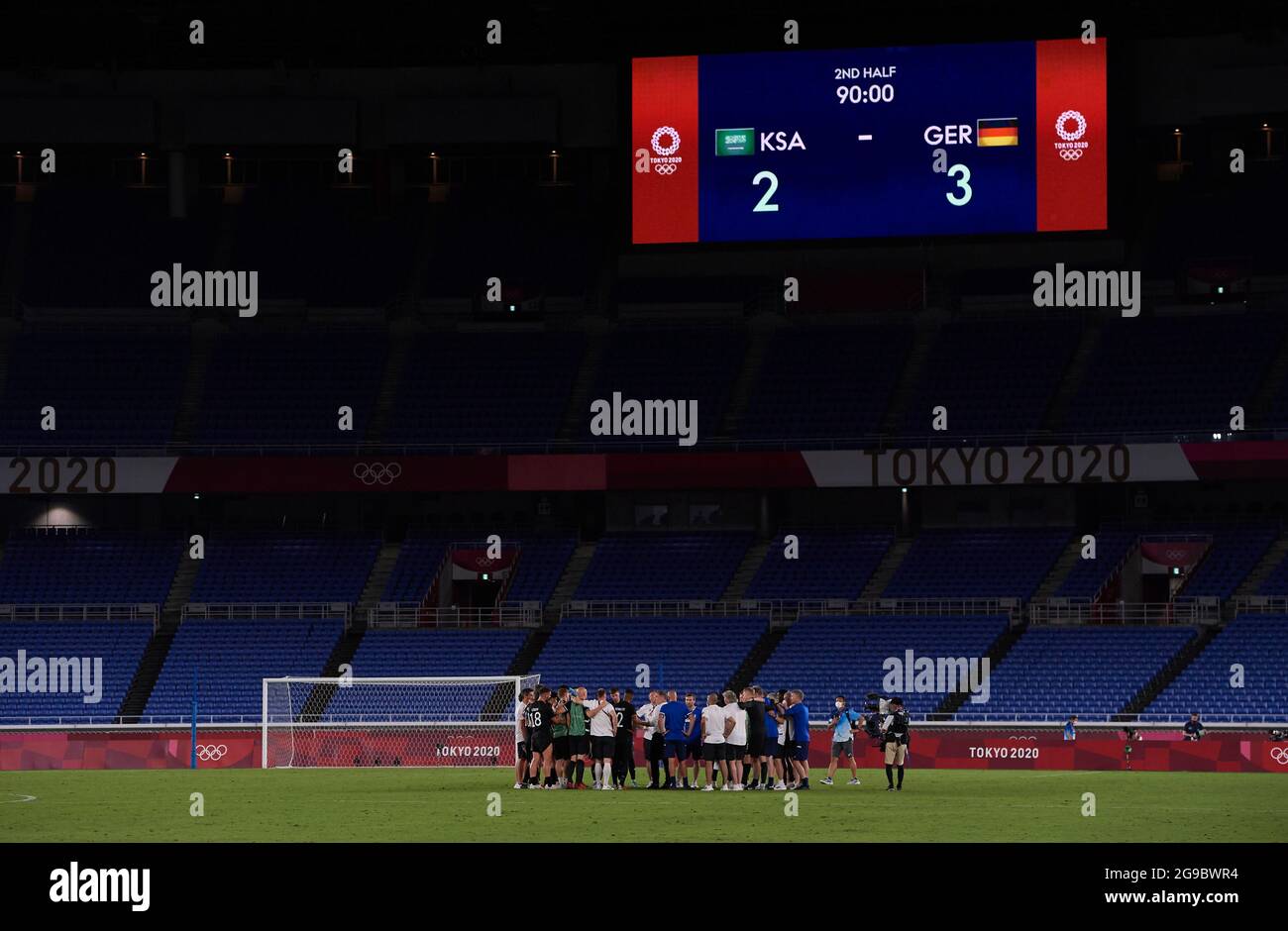 YOKOHAMA, JAPAN - JULY 25: Final Scoreboard after the Tokyo 2020 ...