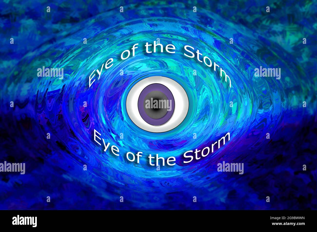 Hurricane weather brings on a storm in the ocean depths. The eye of the ...