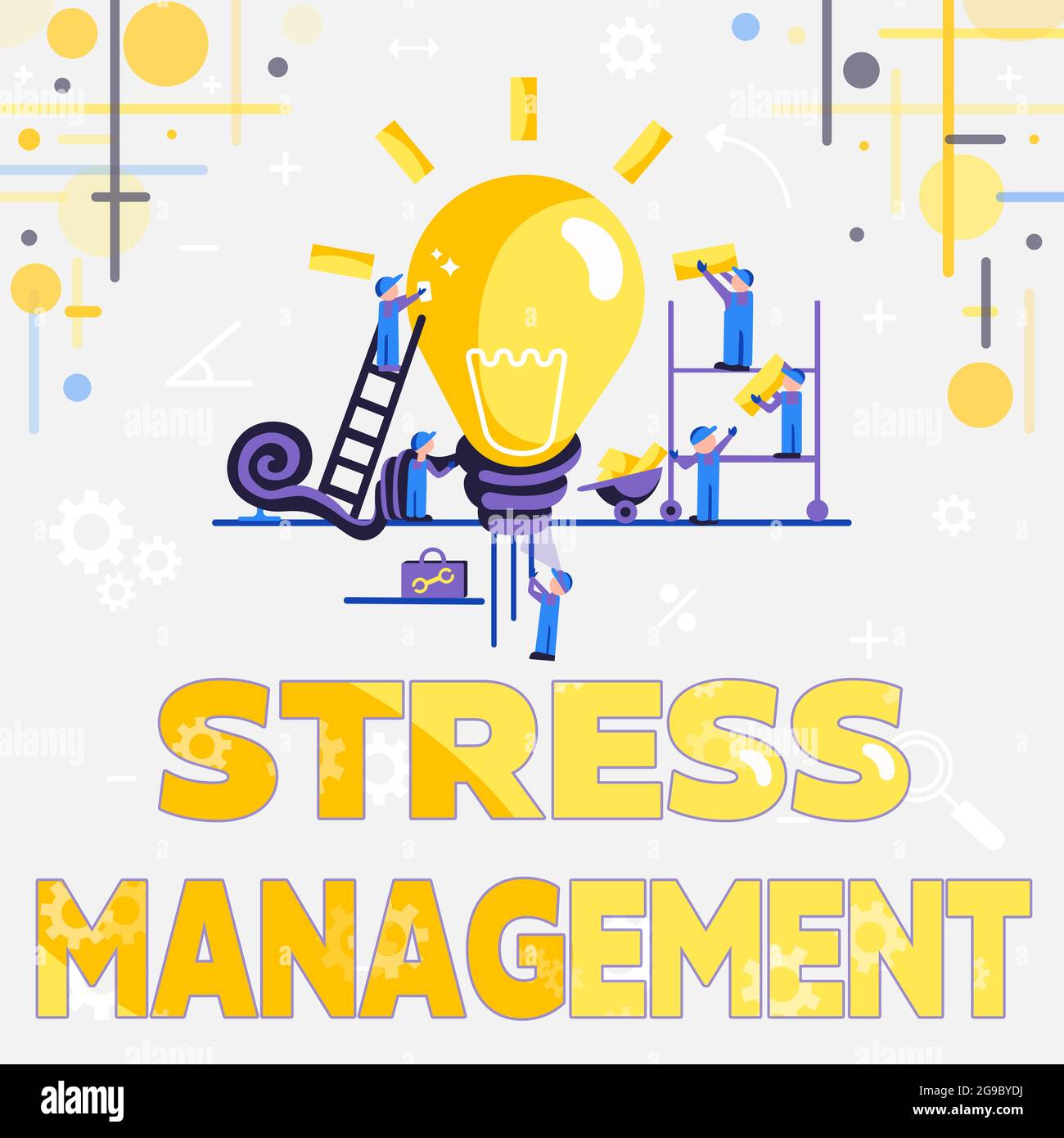 Text caption presenting Stress Management. Concept meaning method of ...