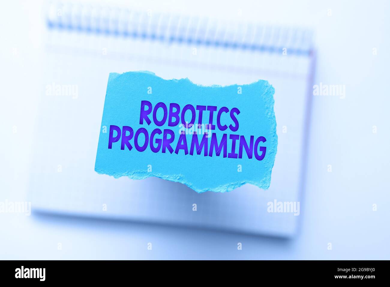 Hand writing sign Robotics Programming. Word Written on software that used to perform autonomous ...