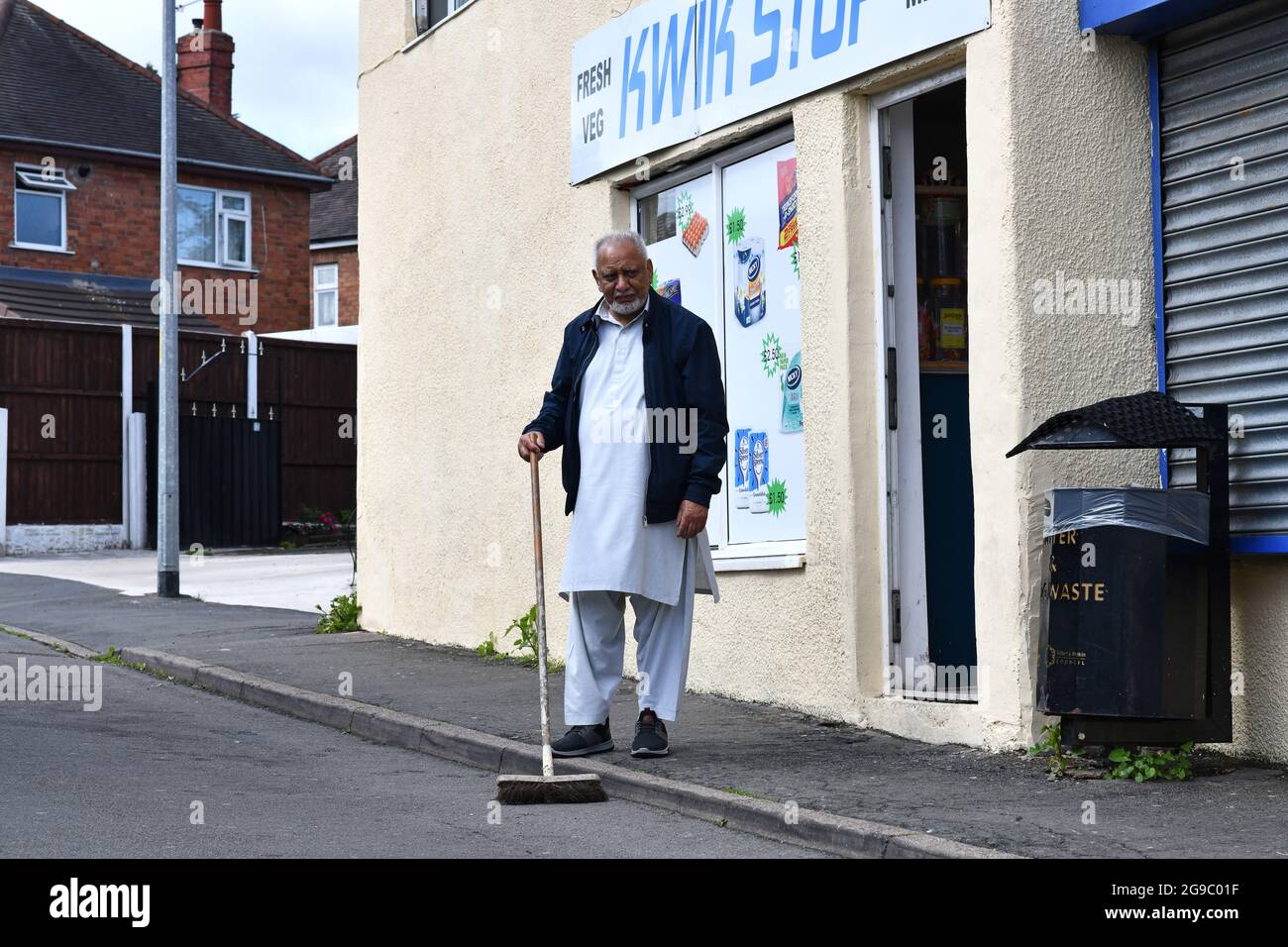 Mr Hussein outside his shop near Regent Street in Wellington. He has ...