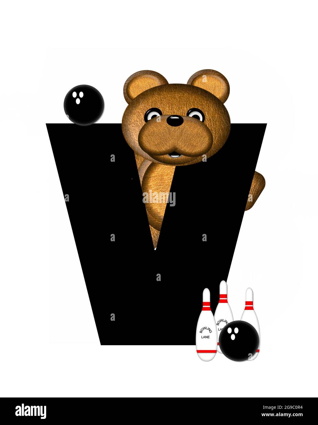 The Letter V In The Alphabet Set Teddy Bowling Is Black Teddy Bear the-letter-v-in-the-alphabet-set-teddy-bowling-is-black-teddy-bear