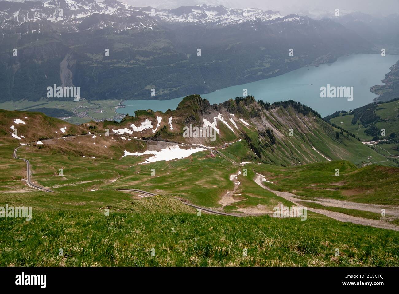 Aerial Panoramic View - Train from Rothorn to Brienz - Brienz-Rothorn ...
