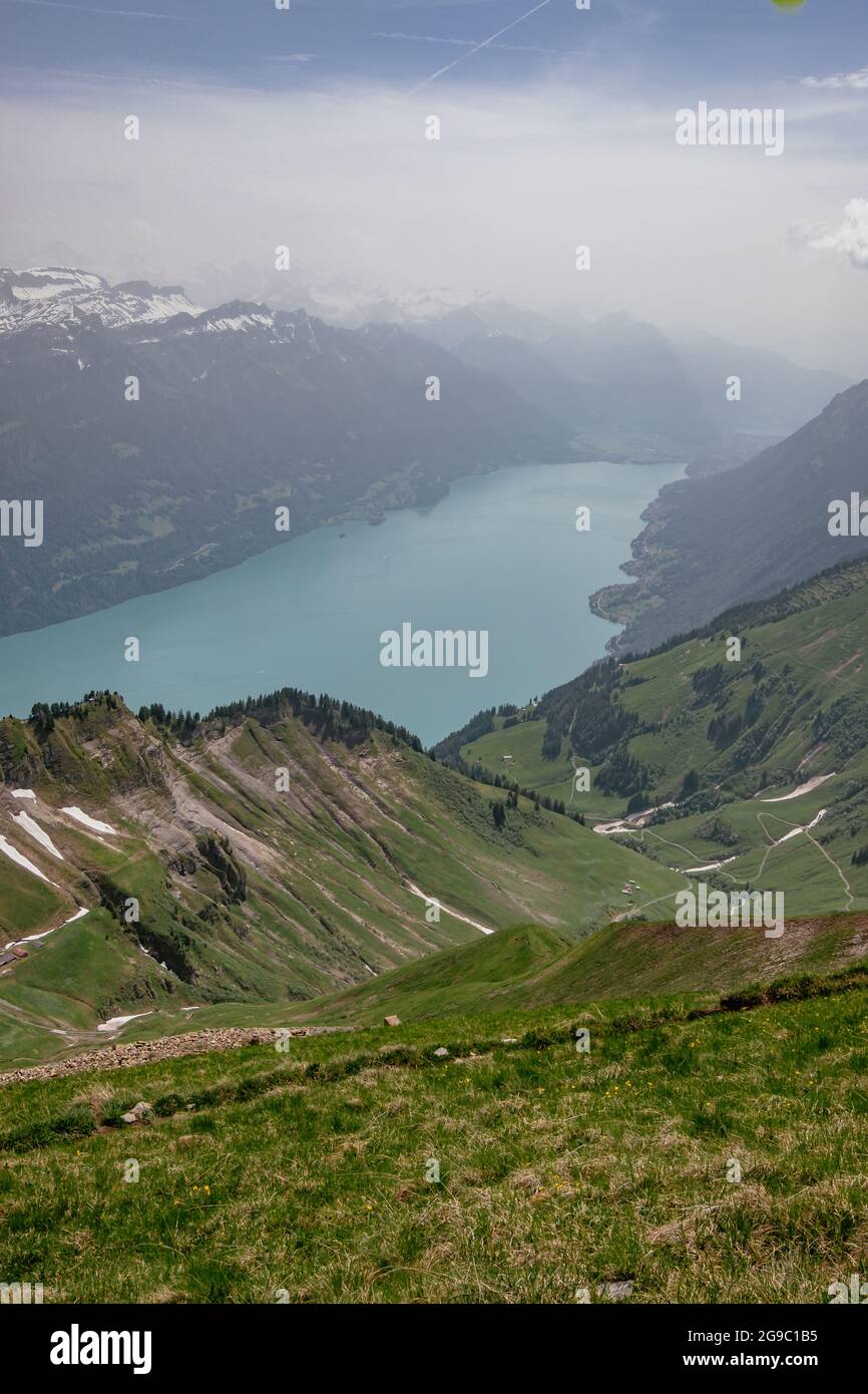 Aerial Panoramic View - Train from Rothorn to Brienz - Brienz-Rothorn ...