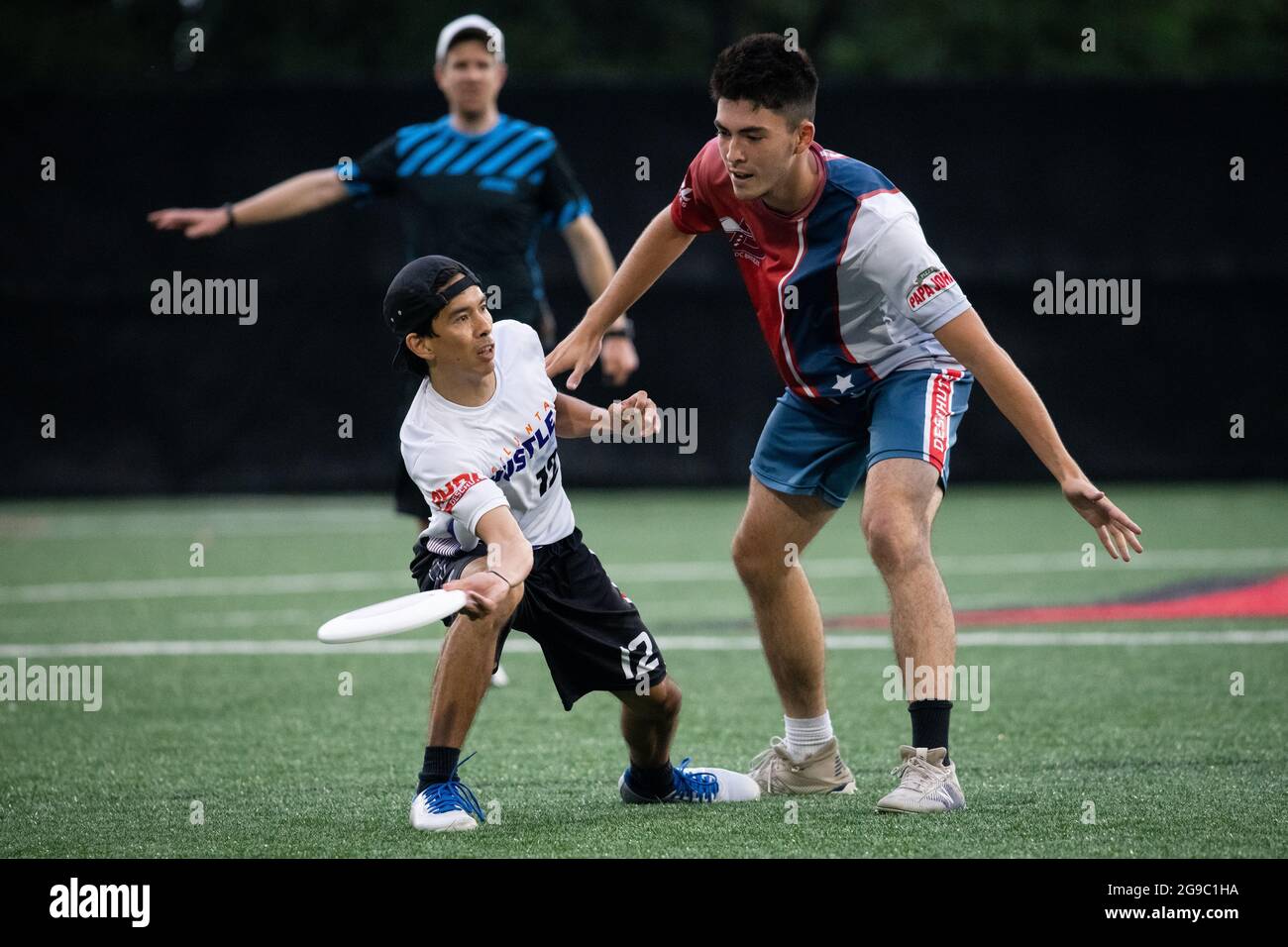 Washington, USA. 17th July, 2021. Atlanta Hustle player Matt Smith (12 ...