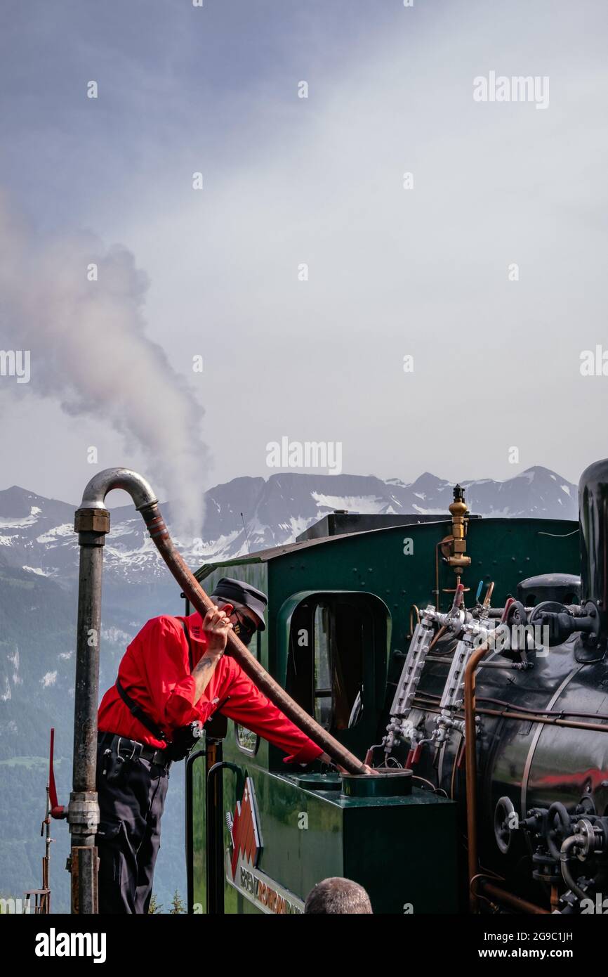 Steam locomotive refilling water hi-res stock photography and images ...