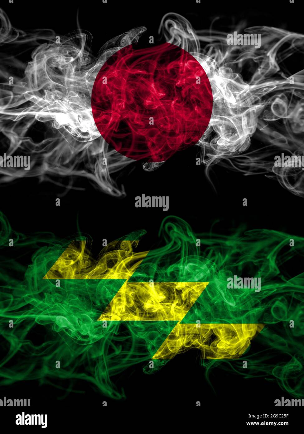 Smoke flags of Japan, Japanese and Japan, Japanese, Miyazaki Prefecture ...