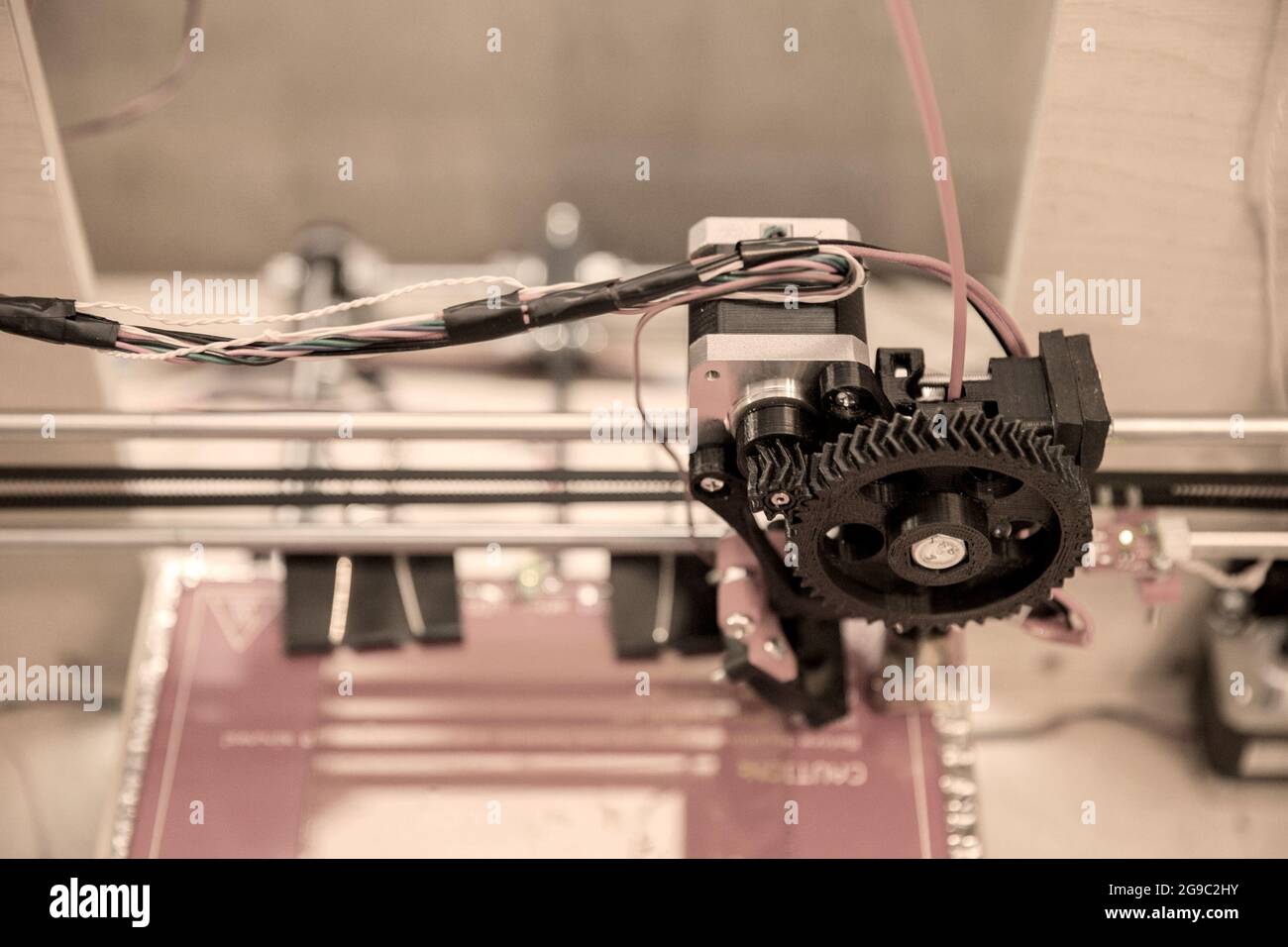 self made 3d modern electronic three dimensional printer Stock Photo ...