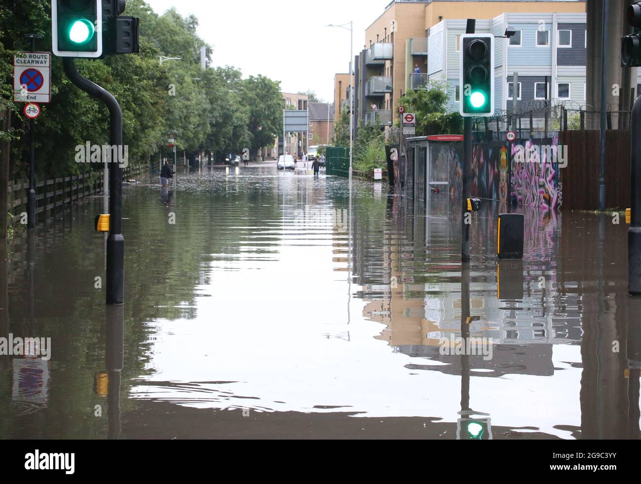 Police have declared a `major incident`in north-east London after heavy ...