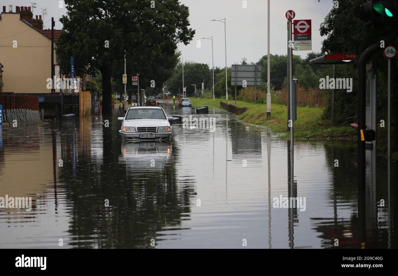 Police have declared a `major incident`in north-east London after heavy ...