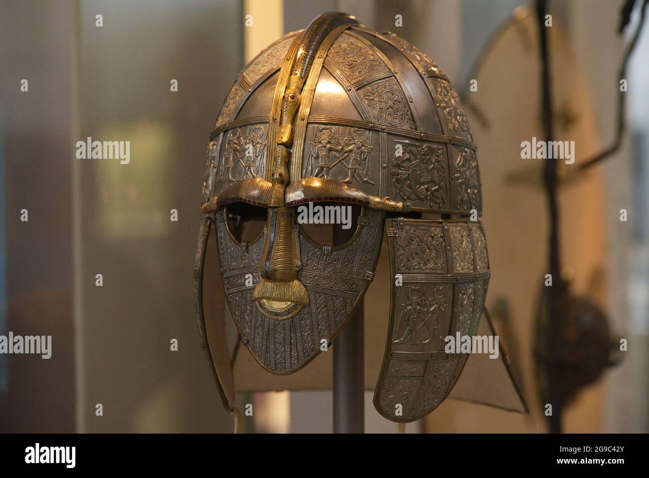Sutton Hoo helmet at the British Museum Stock Photo - Alamy