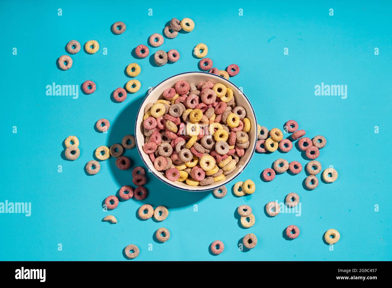 Closeup colorful cereal rings hi-res stock photography and images - Alamy