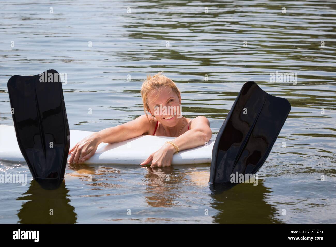 Woman flippers hi-res stock photography and images - Alamy
