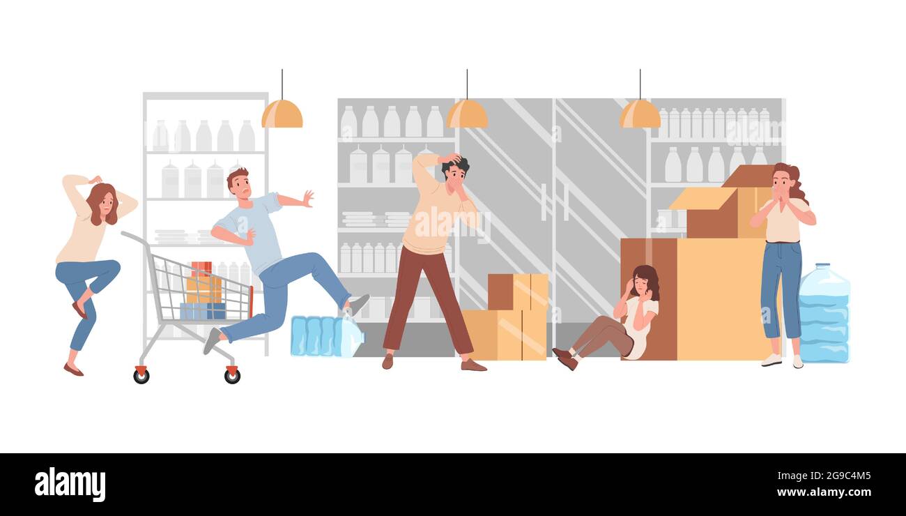 People running in panic hi-res stock photography and images - Alamy