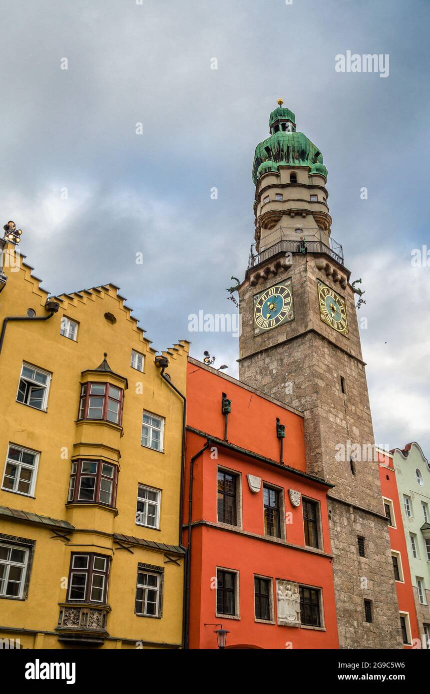 Typical Tyrolean architecture in Innsbruck, Austria Stock Photo - Alamy