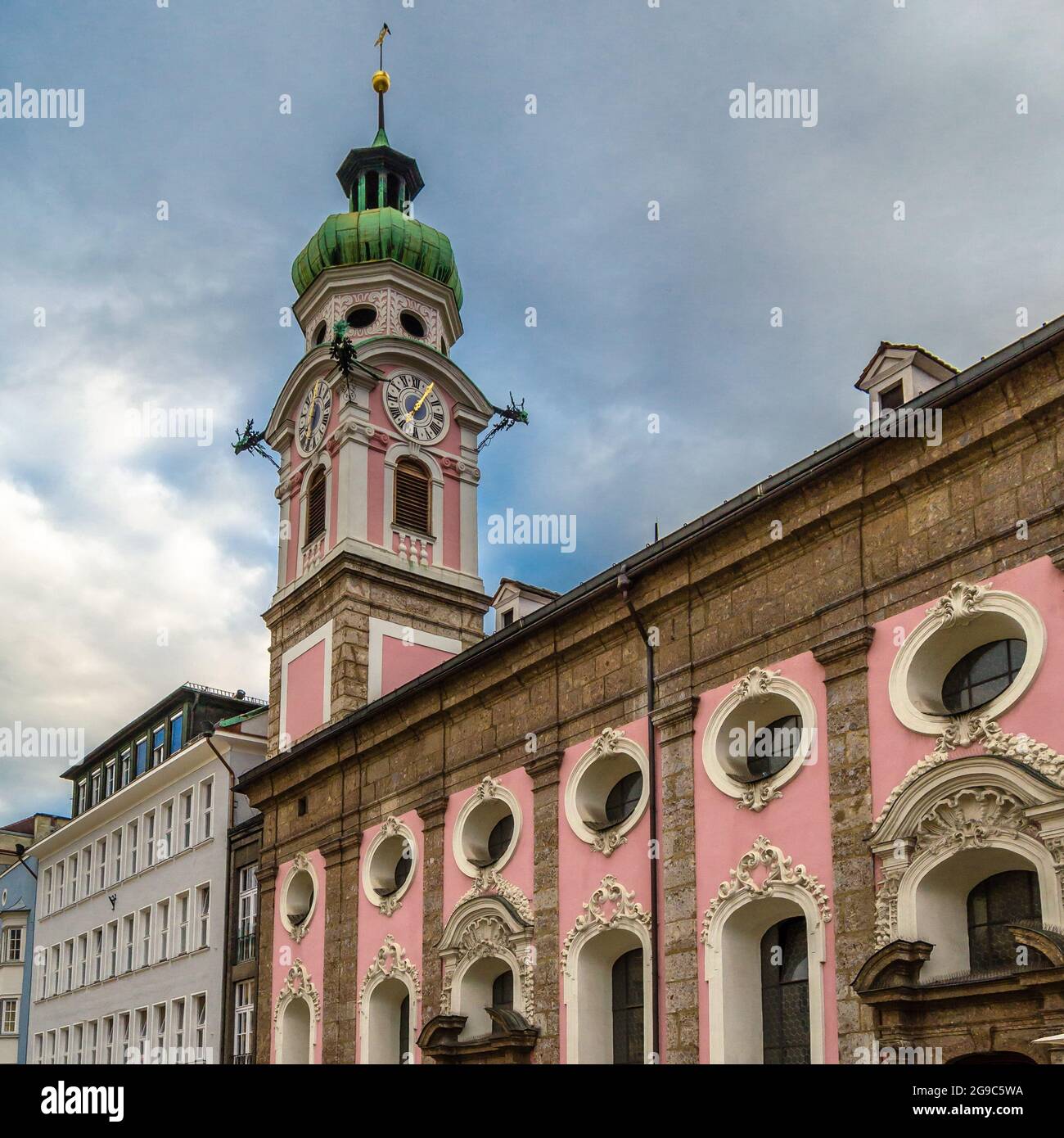 Typical Tyrolean architecture in Innsbruck, Austria Stock Photo - Alamy