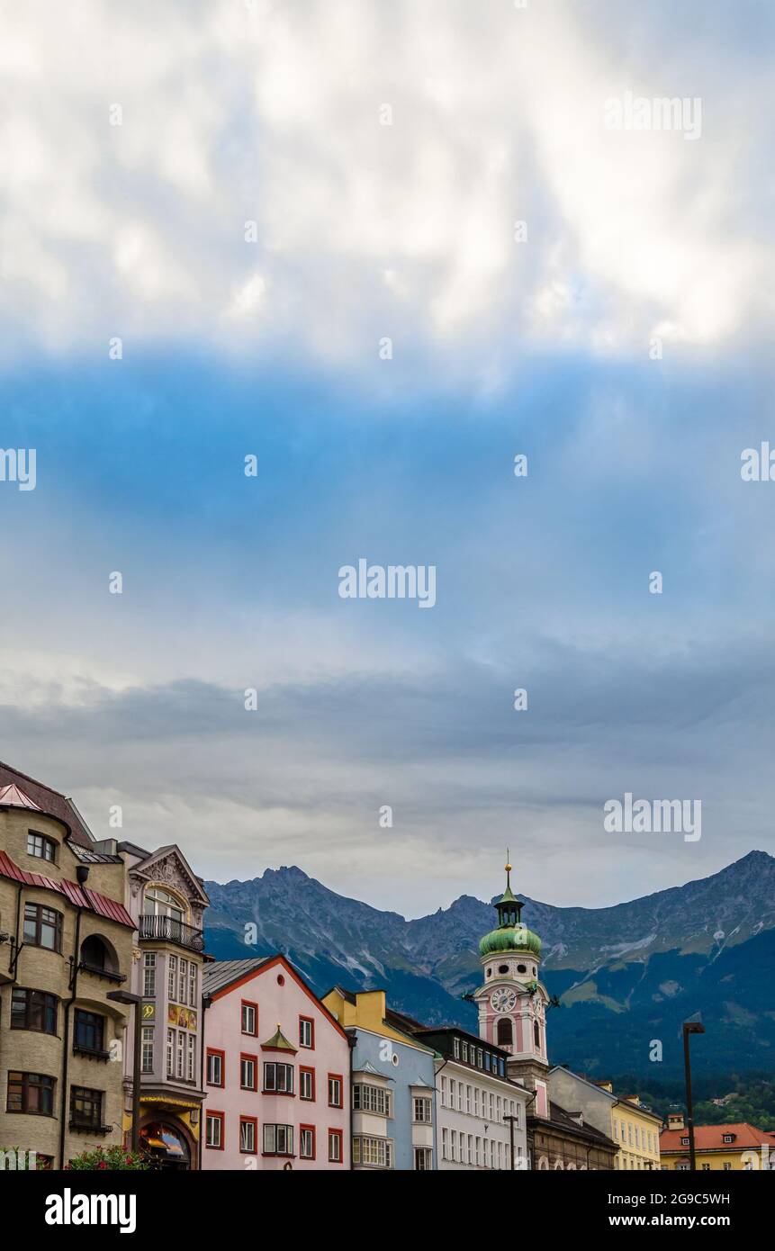 Typical Tyrolean architecture in Innsbruck, Austria Stock Photo - Alamy