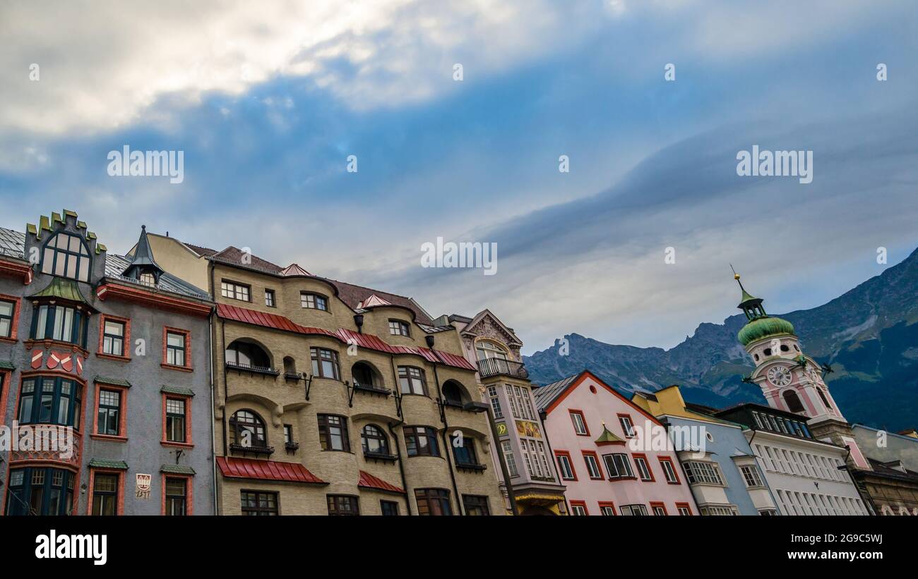 Typical Tyrolean architecture in Innsbruck, Austria Stock Photo - Alamy