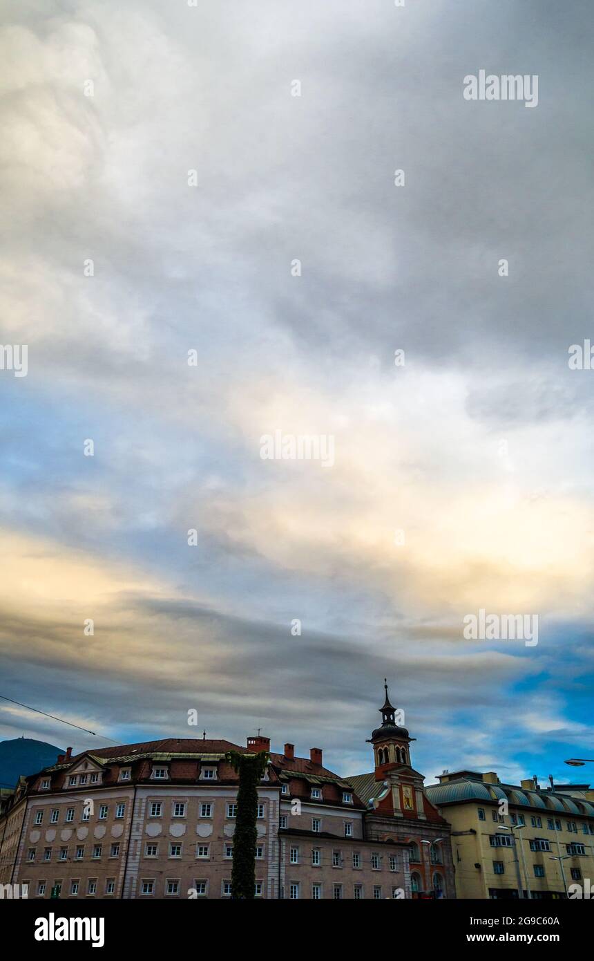 Typical Tyrolean architecture in Innsbruck, Austria Stock Photo - Alamy