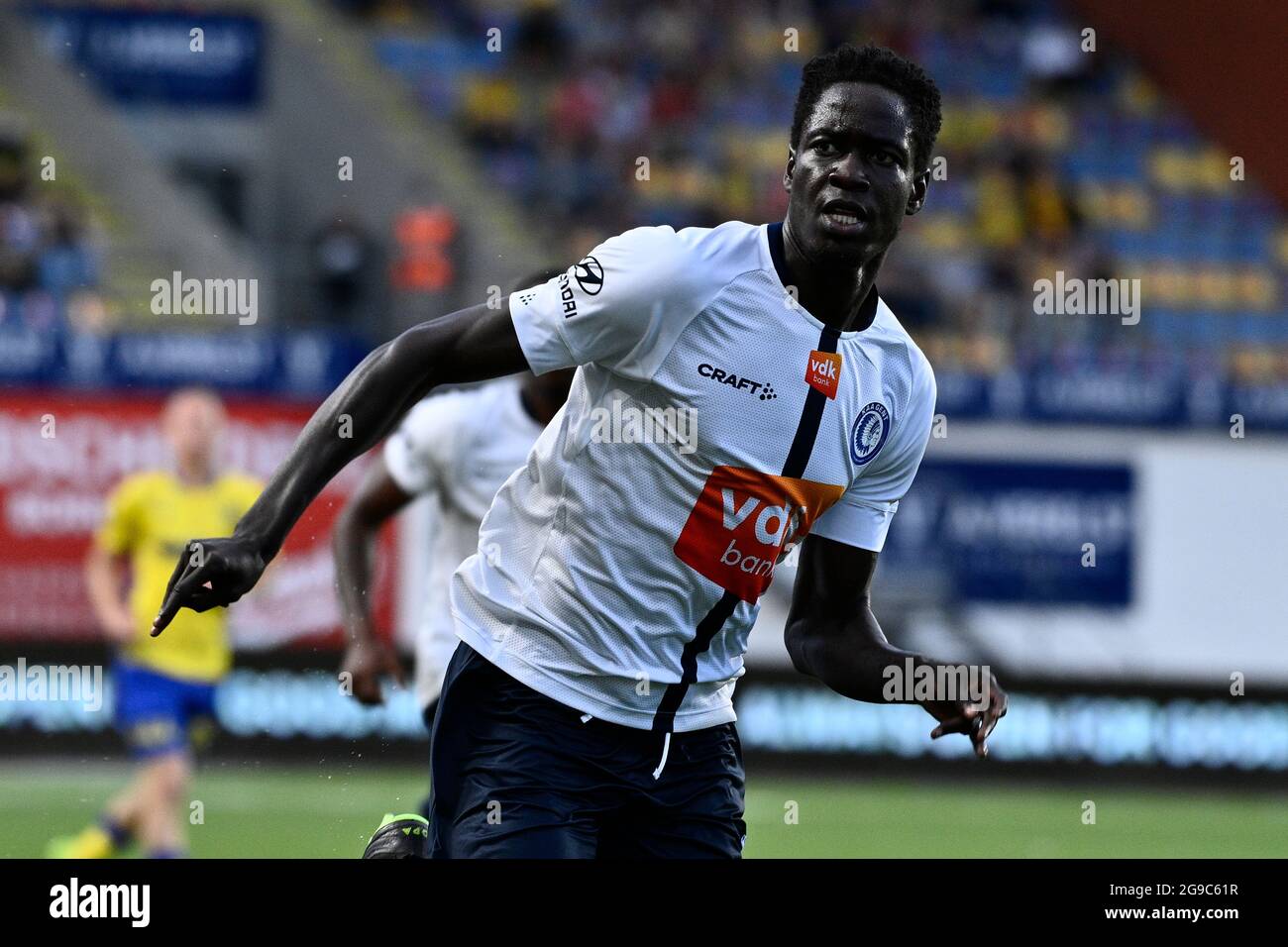 Gent's Joseph Okumu pictured during a soccer match between Sint-Truiden ...