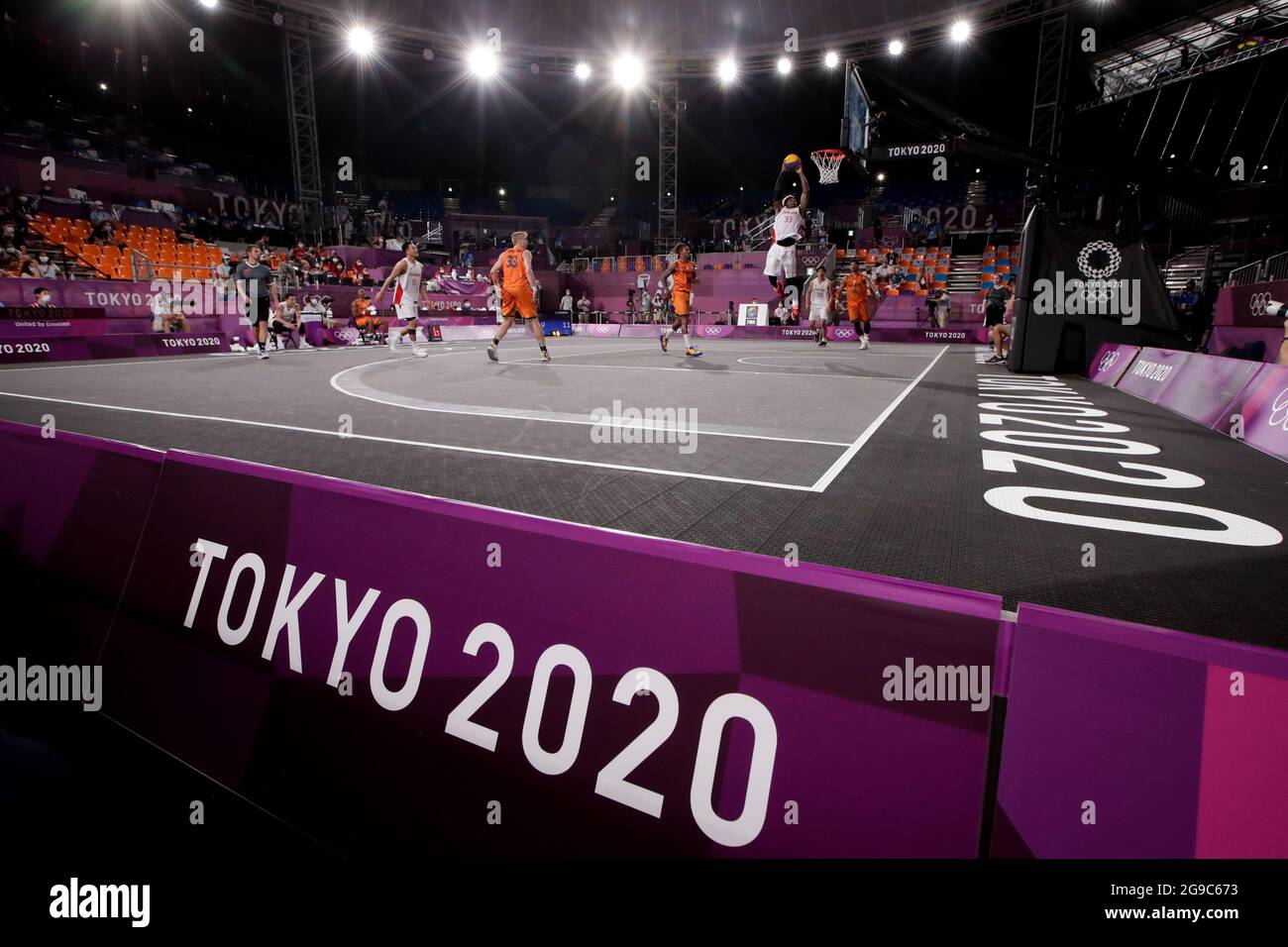 TOKYO, JAPAN - JULY 25: A general overview with the court and the ...