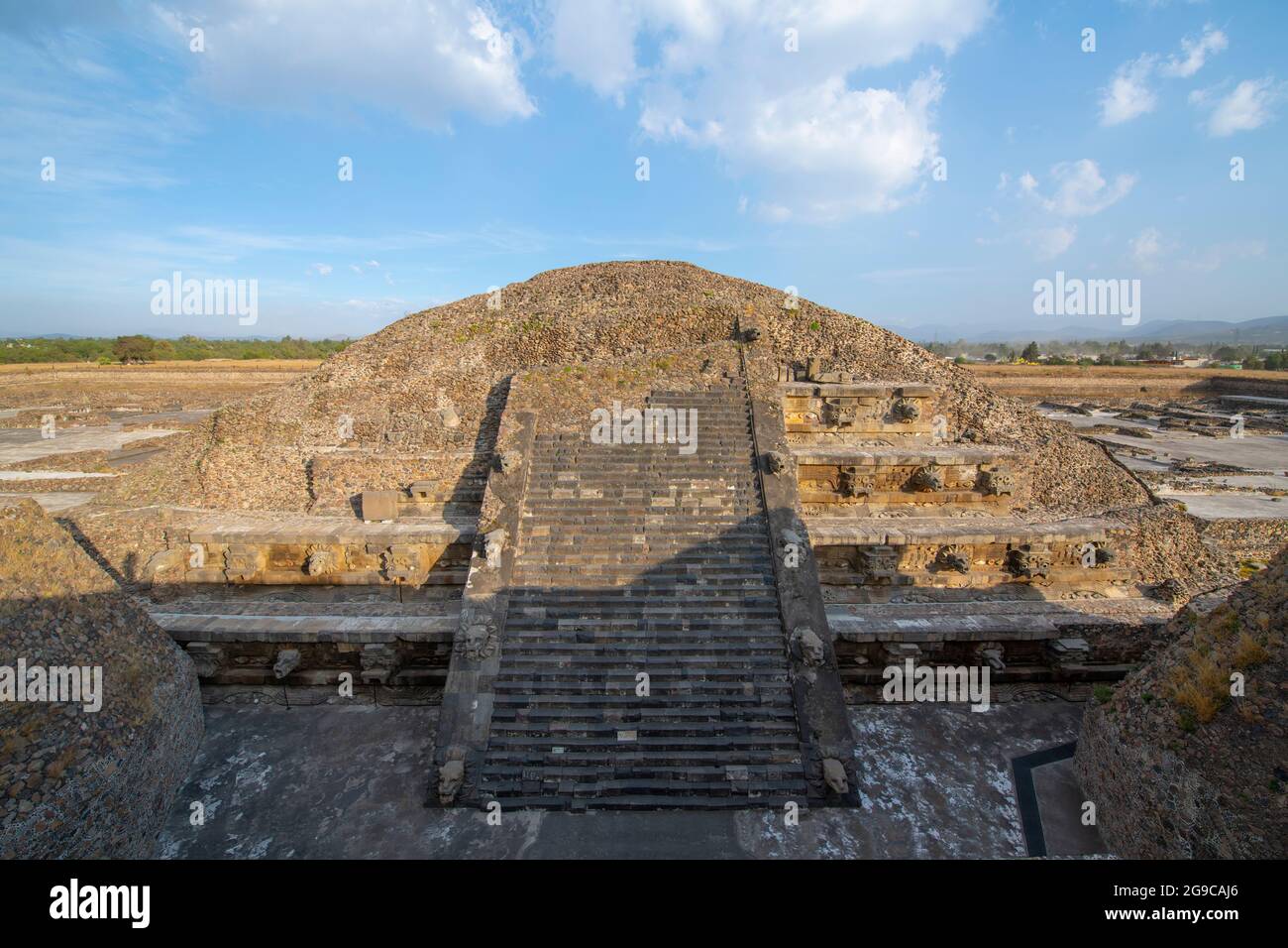 Temple of Quetzalcoatl at Citadel in Teotihuacan in city of San Juan ...