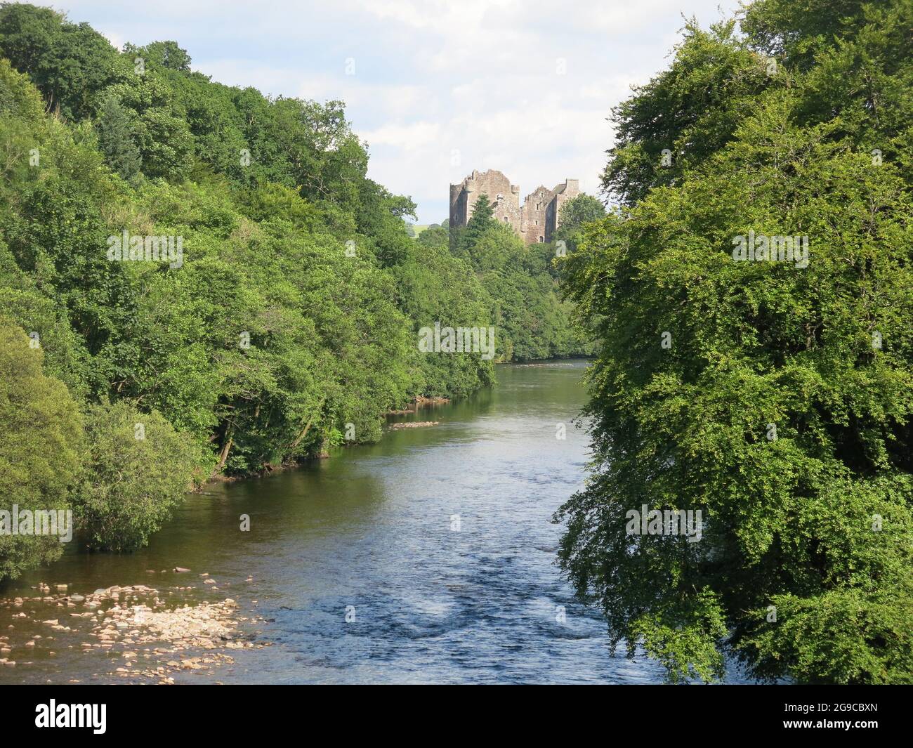 A view along the River Teith taken from the 16th century Bridge of ...