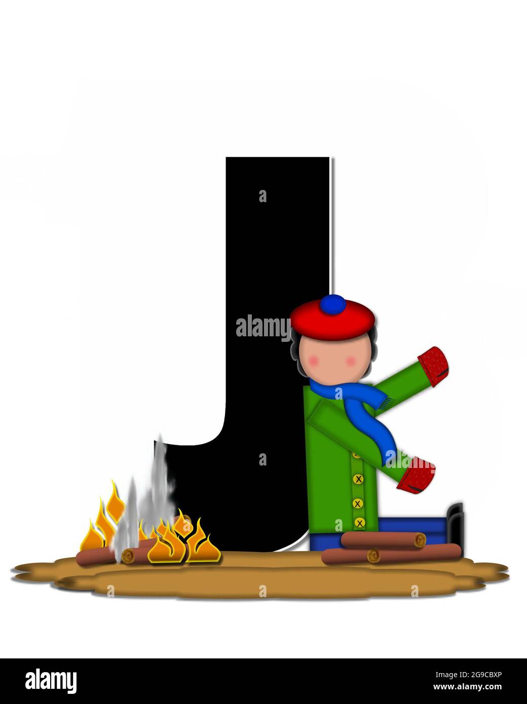 Fire alphabet letter j Cut Out Stock Images & Pictures - Alamy