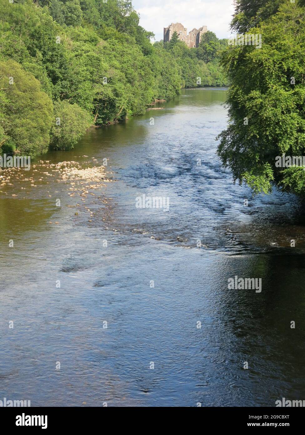 A view along the River Teith taken from the 16th century Bridge of ...