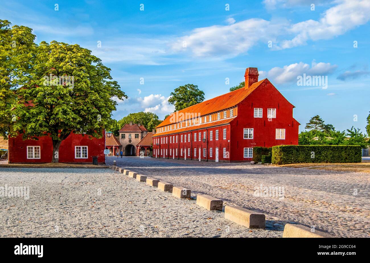 View of the Kastellet (The Citadel) of Copenhagen, Denmark, a well ...