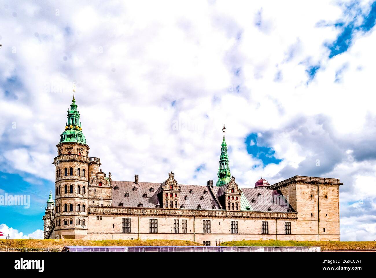 The castle of Kronborg, built in 15th century. UNESCO World Heritage ...