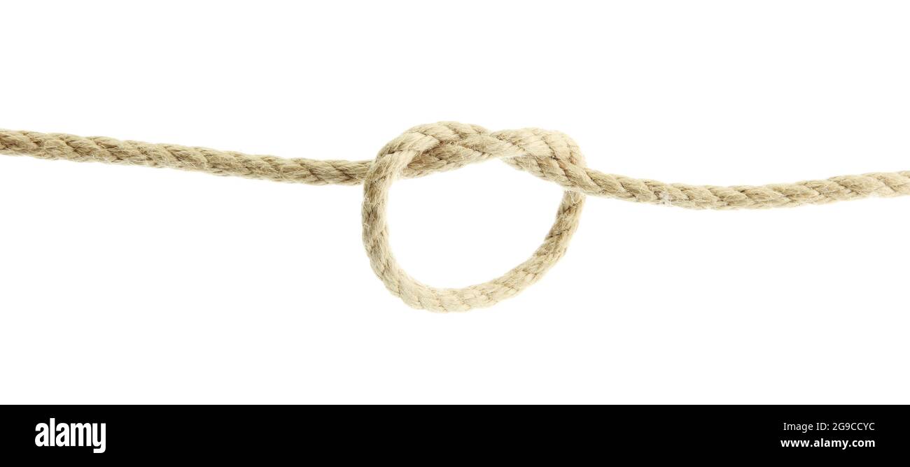 rope with knot, isolated on white Stock Photo - Alamy
