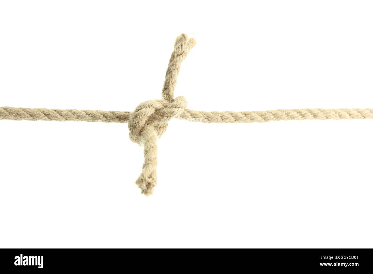 rope with knot, isolated on white Stock Photo - Alamy