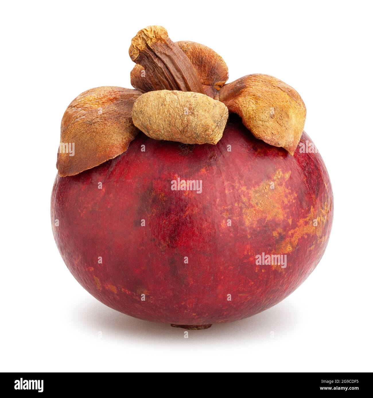 Single mangosteen on red hi-res stock photography and images - Alamy