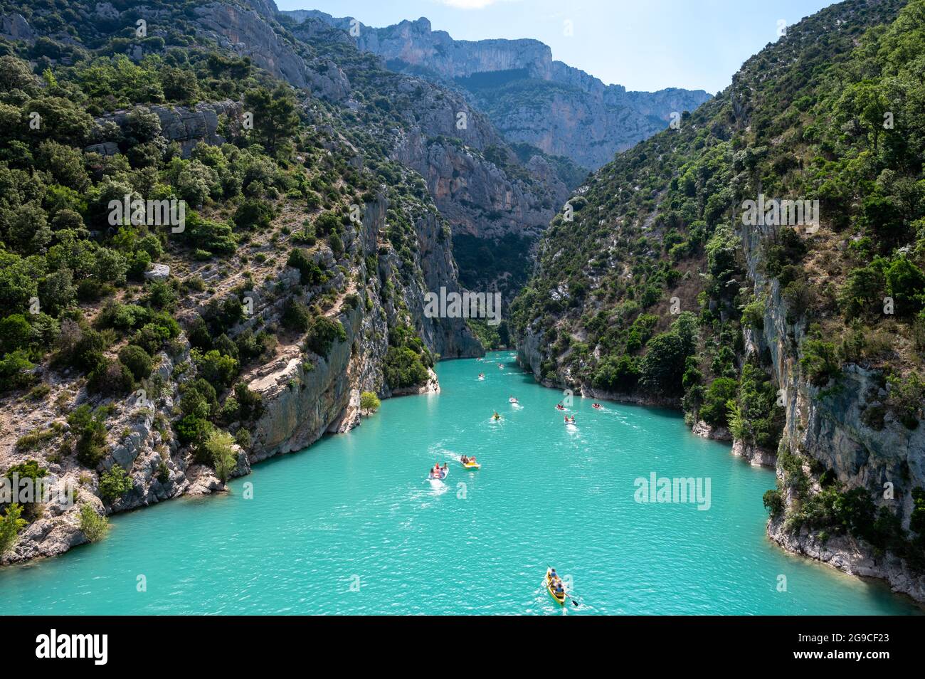 National park Grand canyon du Verdon and turquoise waters of mountains ...