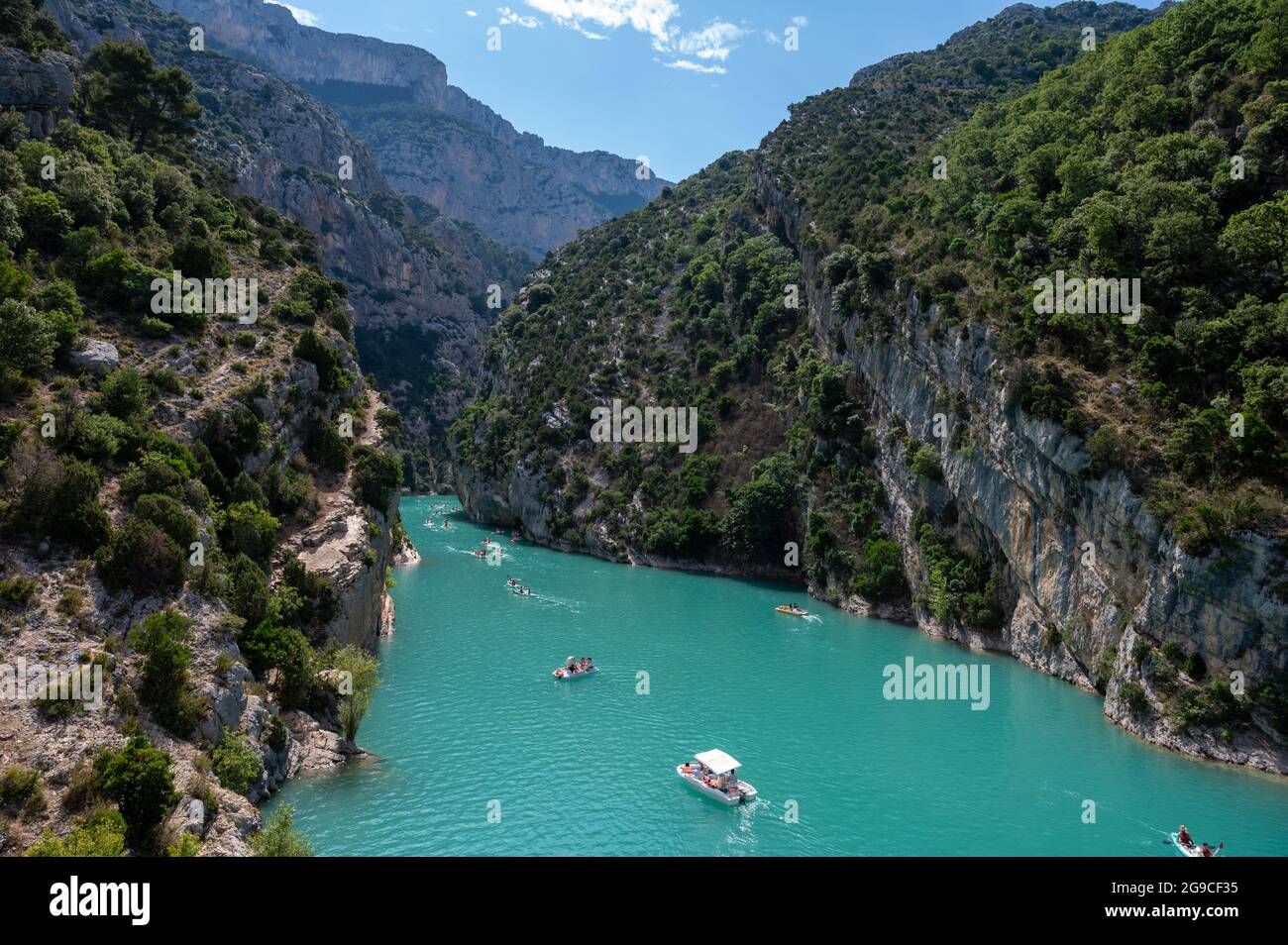 National park Grand canyon du Verdon and turquoise waters of mountains ...
