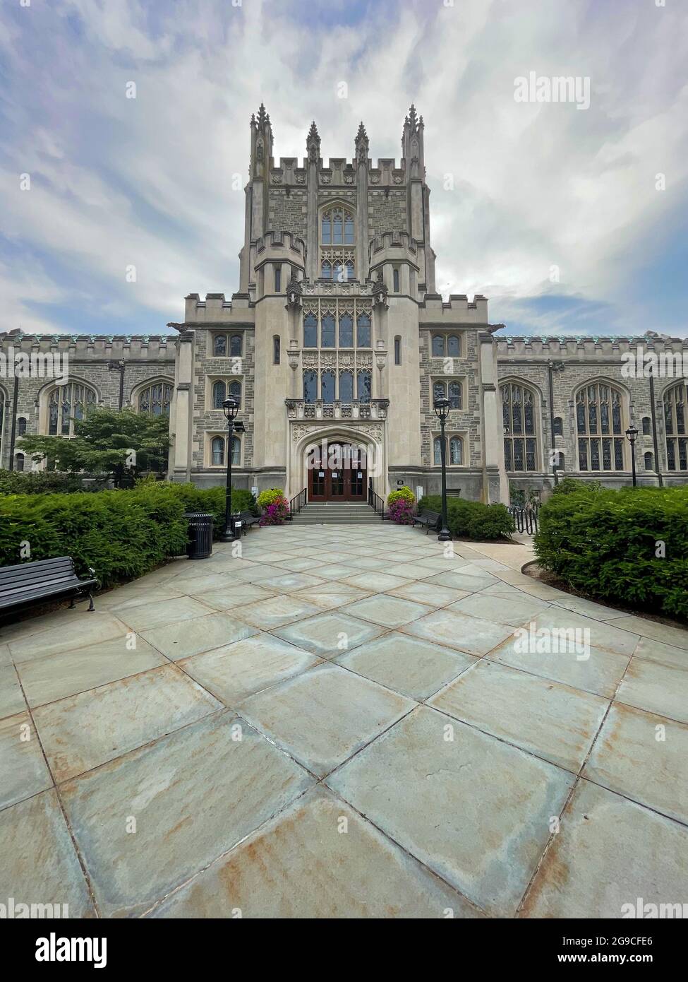 Poughkeepsie, NY - USA - July 24, 2021: Vertical view of the Frederick ...