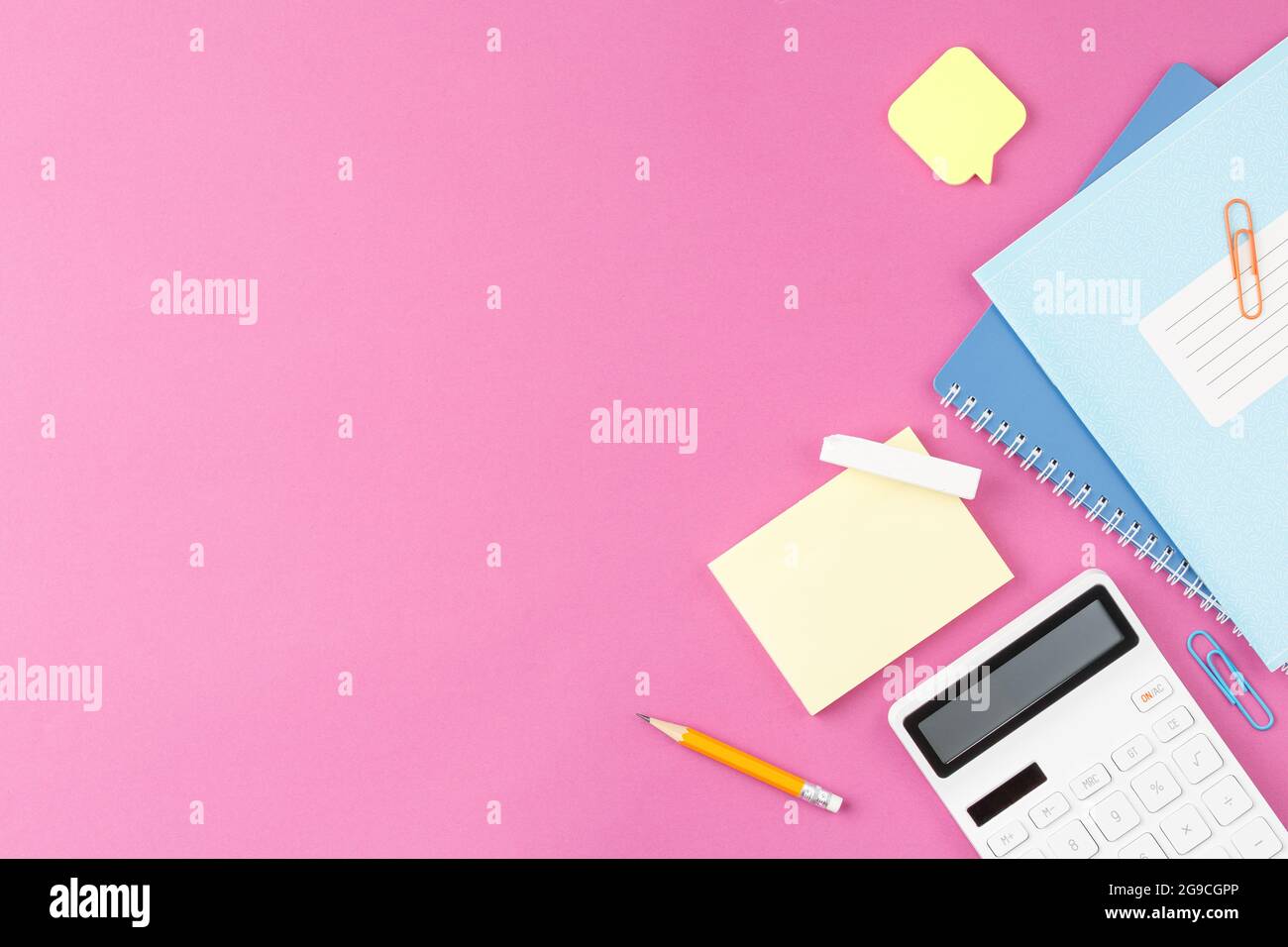School supplies on the desk Stock Photo - Alamy