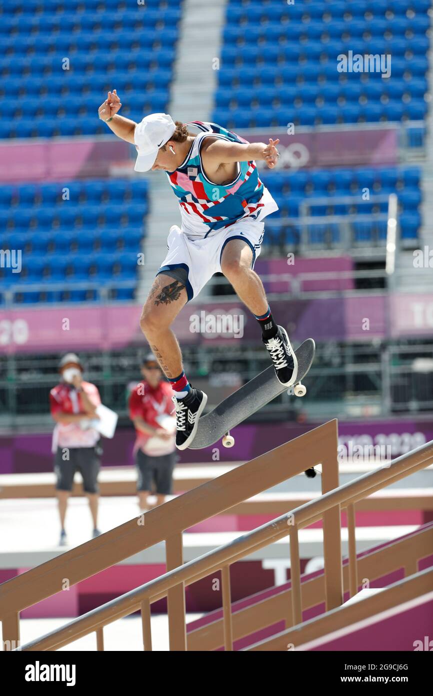 Tokyo, Japan. 25th July, 2021. Jagger Eaton (USA) competes in mens ...